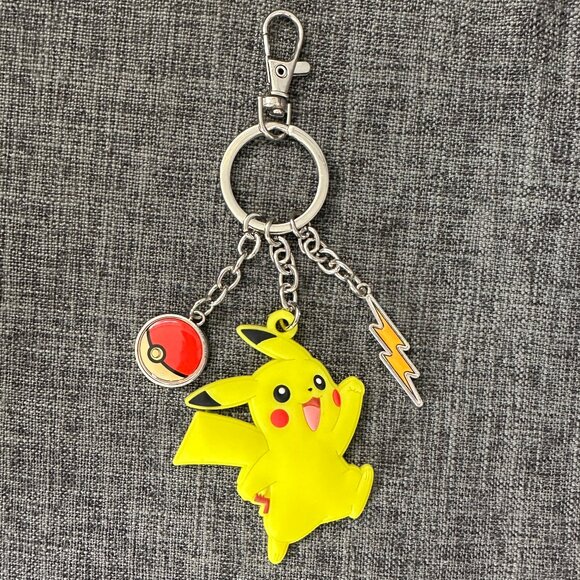 Pokemon | Accessories | Pokemon Pikachu Lightening Poke Ball Key Chain ...